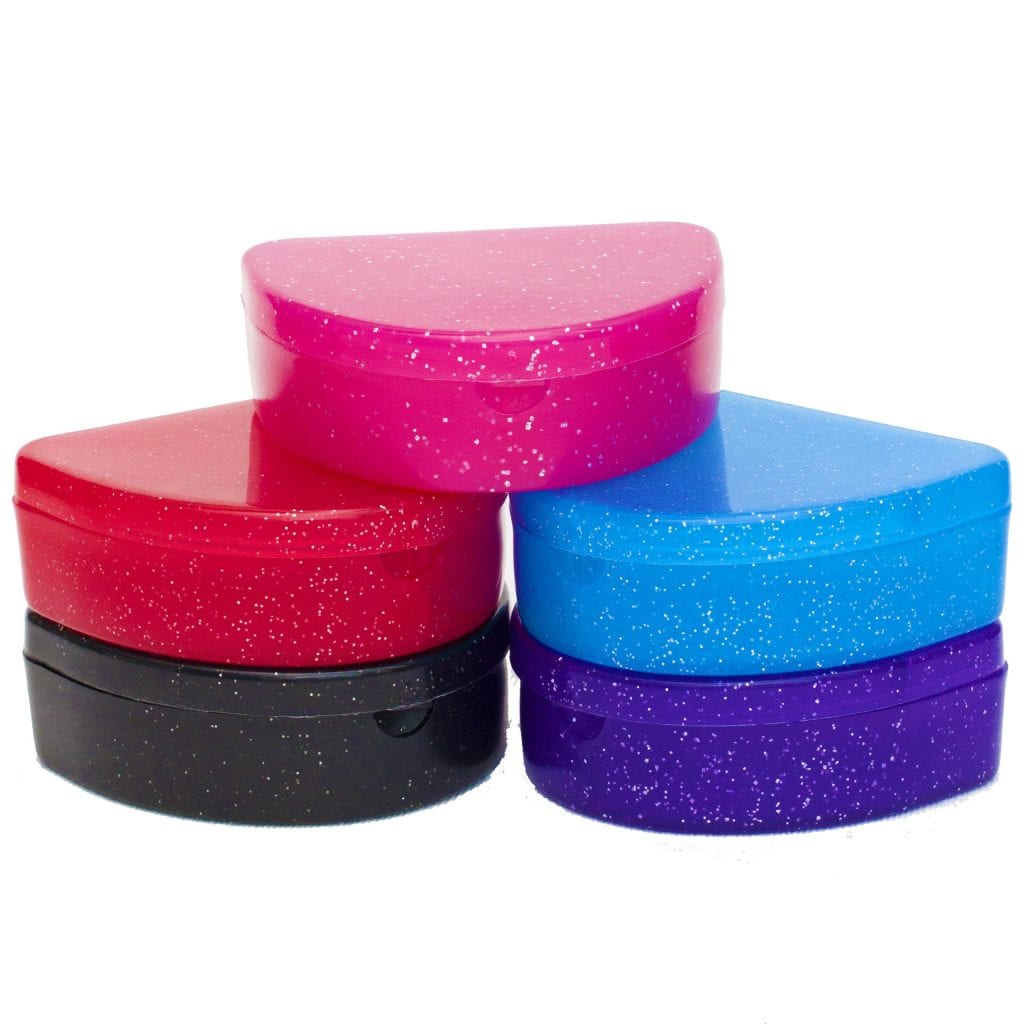 Retainer Case ~ Slim Glitter 2.2cm Deep - Dental Aesthetics