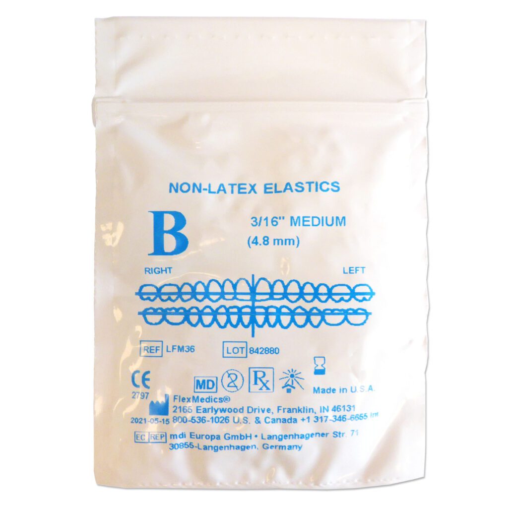 Orthodontic Elastic Bands Latex-Free ~ 3/16" 4.5oz - Dental Aesthetics