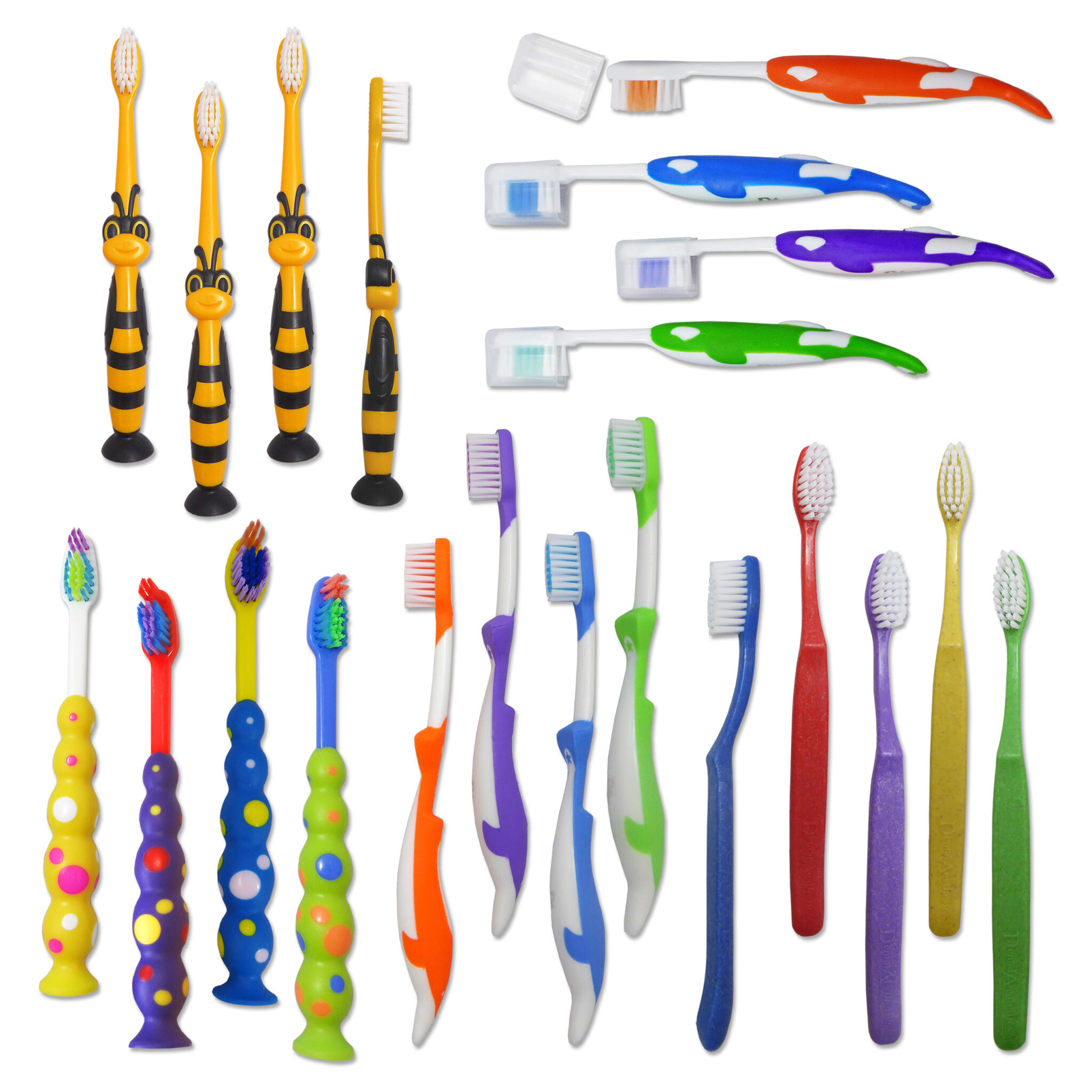 Wholesale Children's Travel Toothbrushes x 100 - Dental Aesthetics