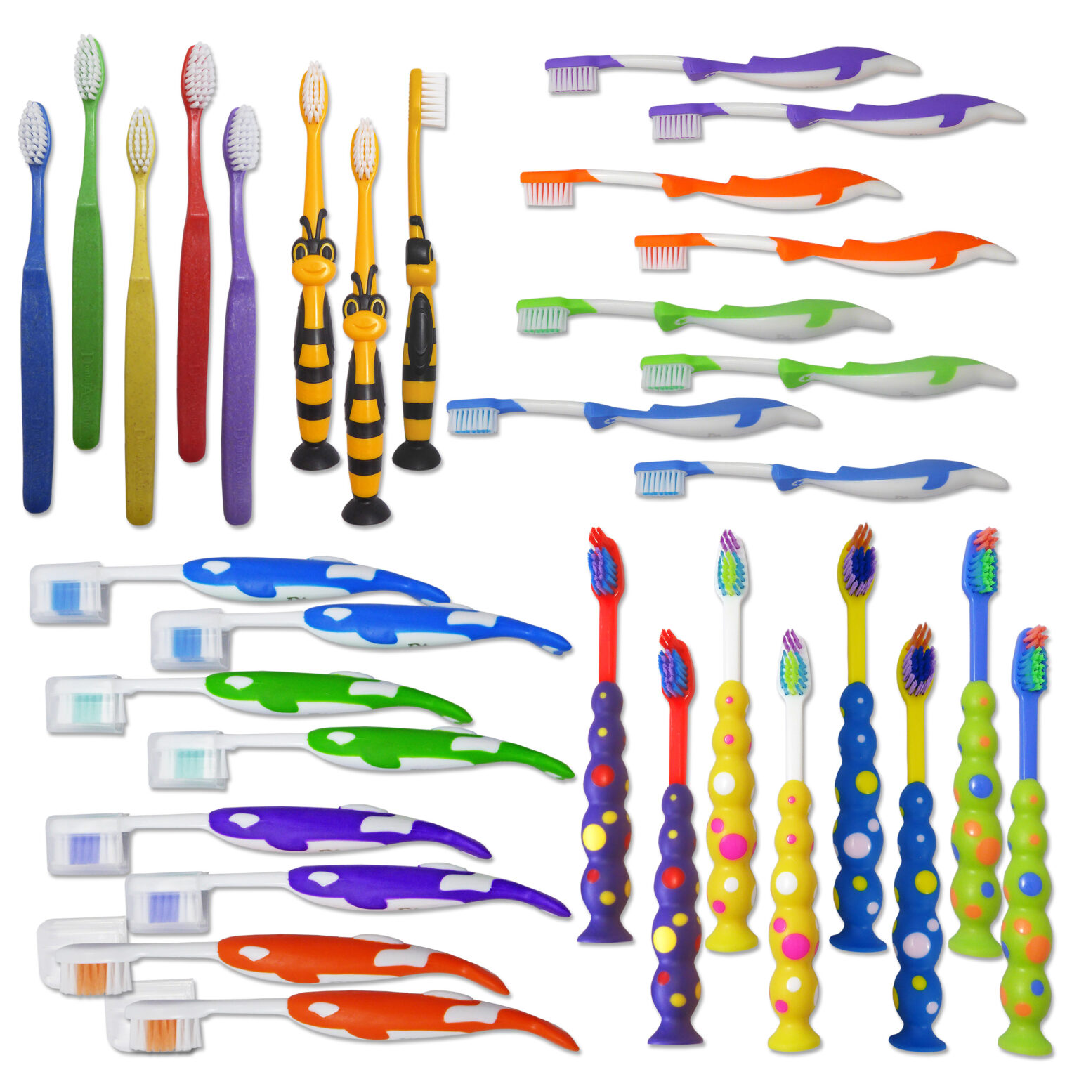 Wholesale Children's Travel Toothbrushes x 100 - Dental Aesthetics