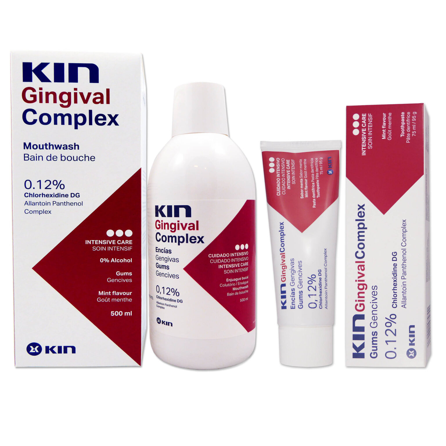 Kin Gingival Toothpaste 75ml & Mouthwash 500ml - Dental Aesthetics