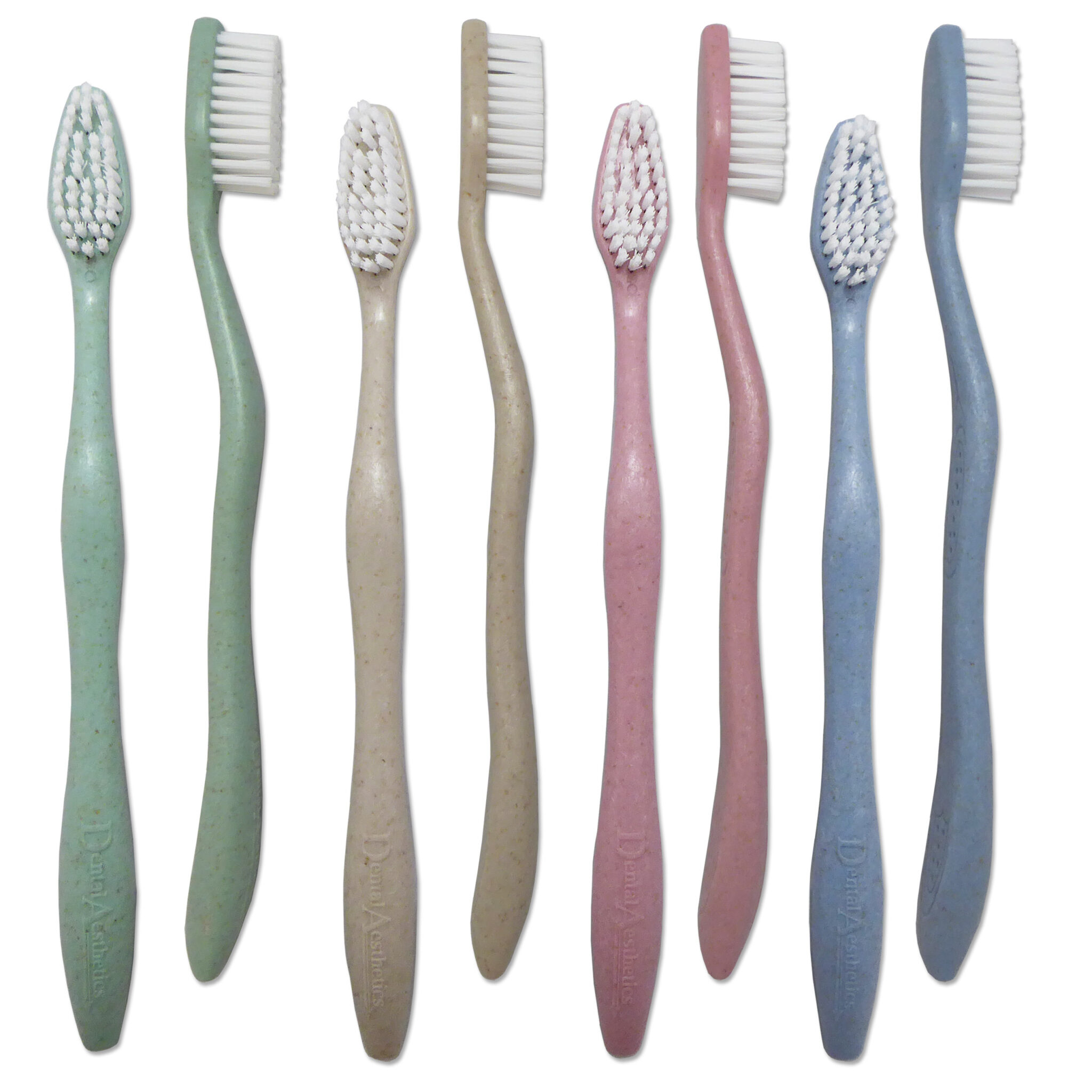 Wheat Straw Adult Toothbrushes ~ Bulk Buy 100 Brushes - Dental Aesthetics